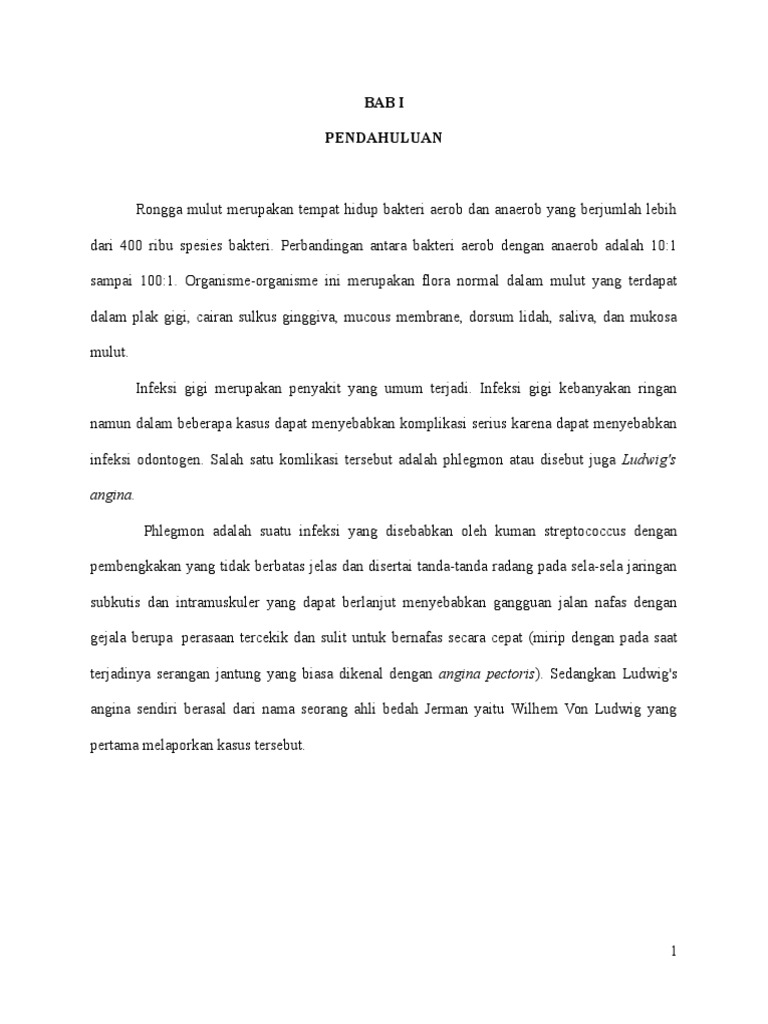 Phlegmon Dasar Mulut | PDF