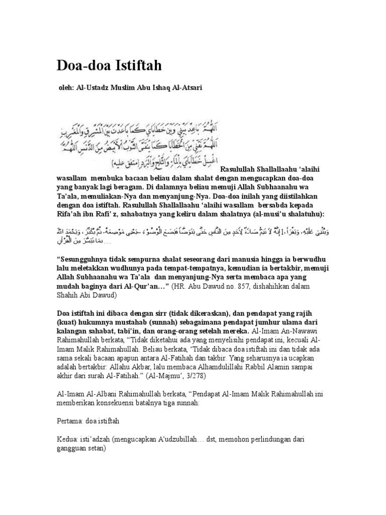 Doa Iftitah | PDF