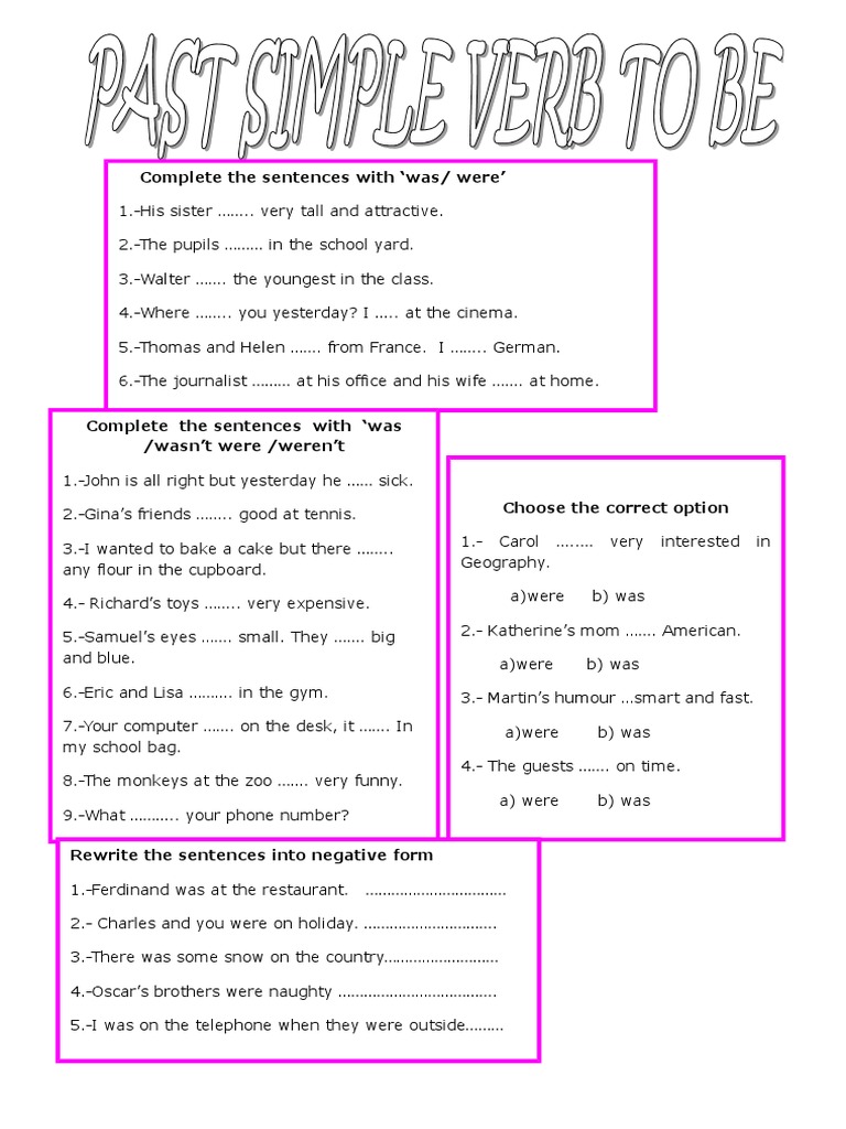 Past Simple Verb To Be | PDF | Art