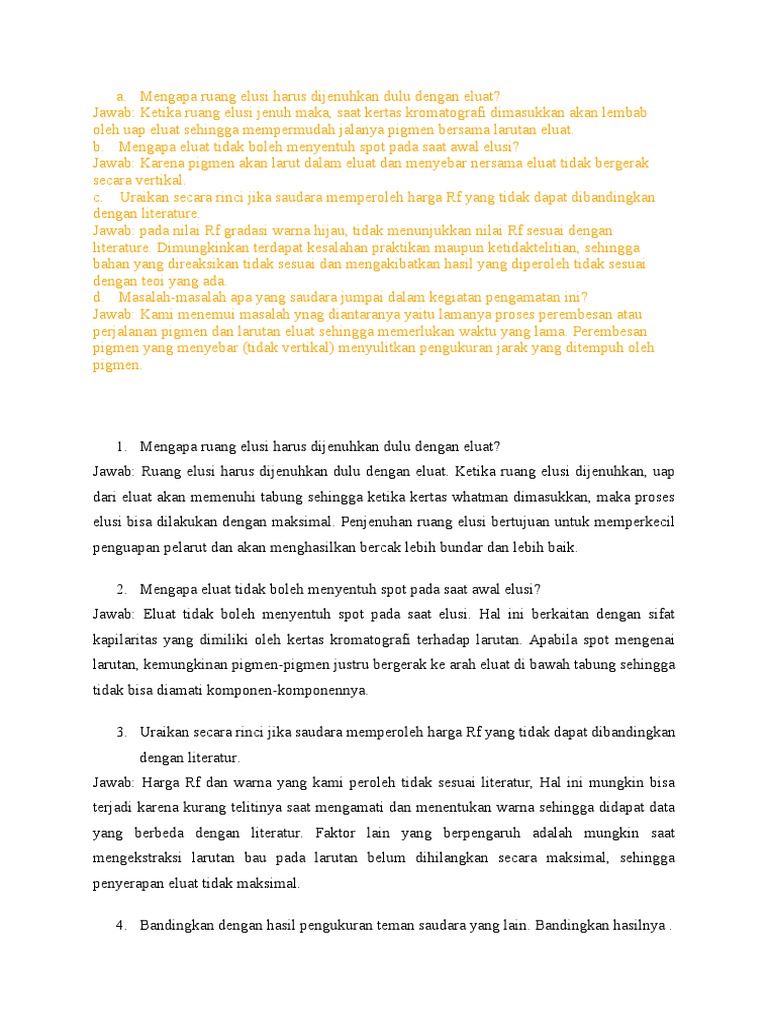 Mengapa Ruang Elusi Harus Dijenuhkan Dulu Dengan Eluat | PDF | Sains ...