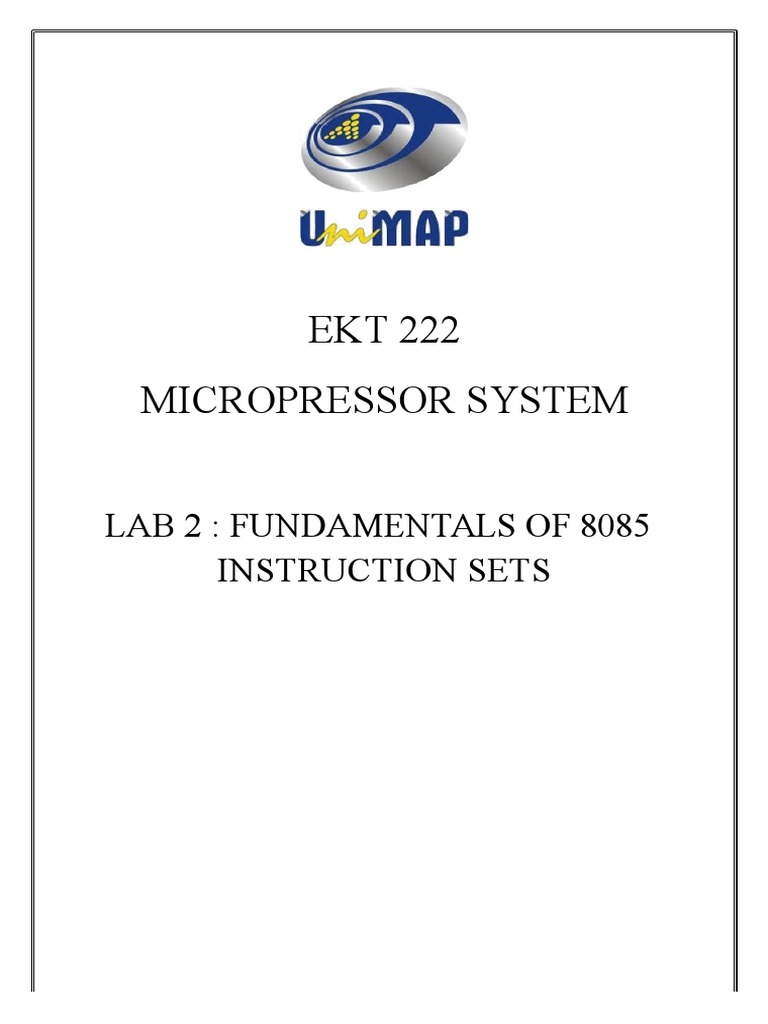 02 Lab02 Fundamentals of 8085 Instruction Sets SampleAnswerZ2 | PDF ... 02 Lab02 Fundamentals of 8085 Instruction Sets SampleAnswerZ2 | PDF ...