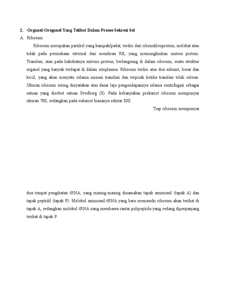 Organel Kunci dalam Sekresi Sel | PDF | Kajian Bahasa Asing | Sains ...