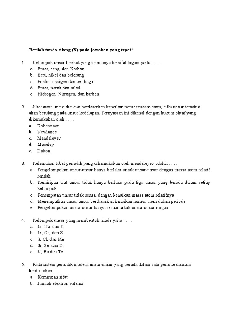Soal Evaluasi SPU | PDF