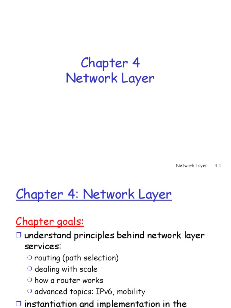 Chapter 4 - The Network Layer | PDF | Ip Address | Router (Computing)