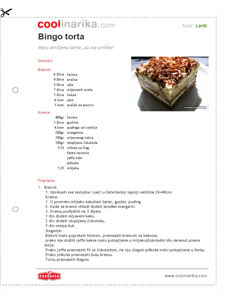 Bingo Torta | PDF