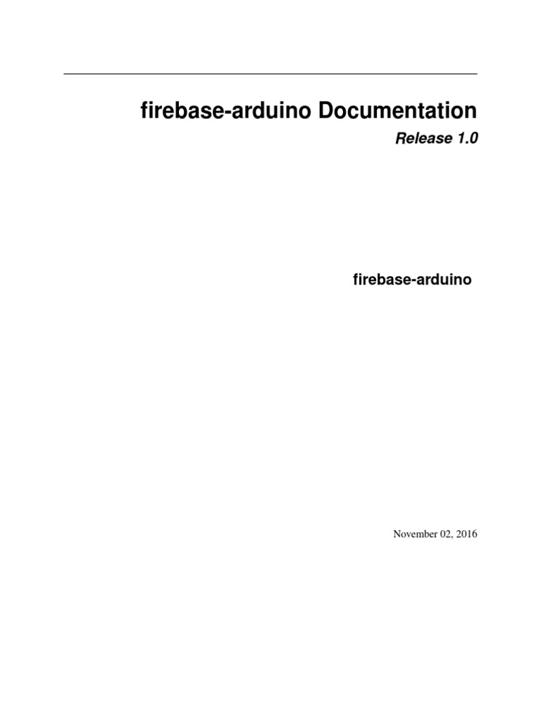 Firebase Arduino | PDF | Json | Parameter (Computer Programming) Firebase Arduino | PDF | Json | Parameter (Computer Programming)