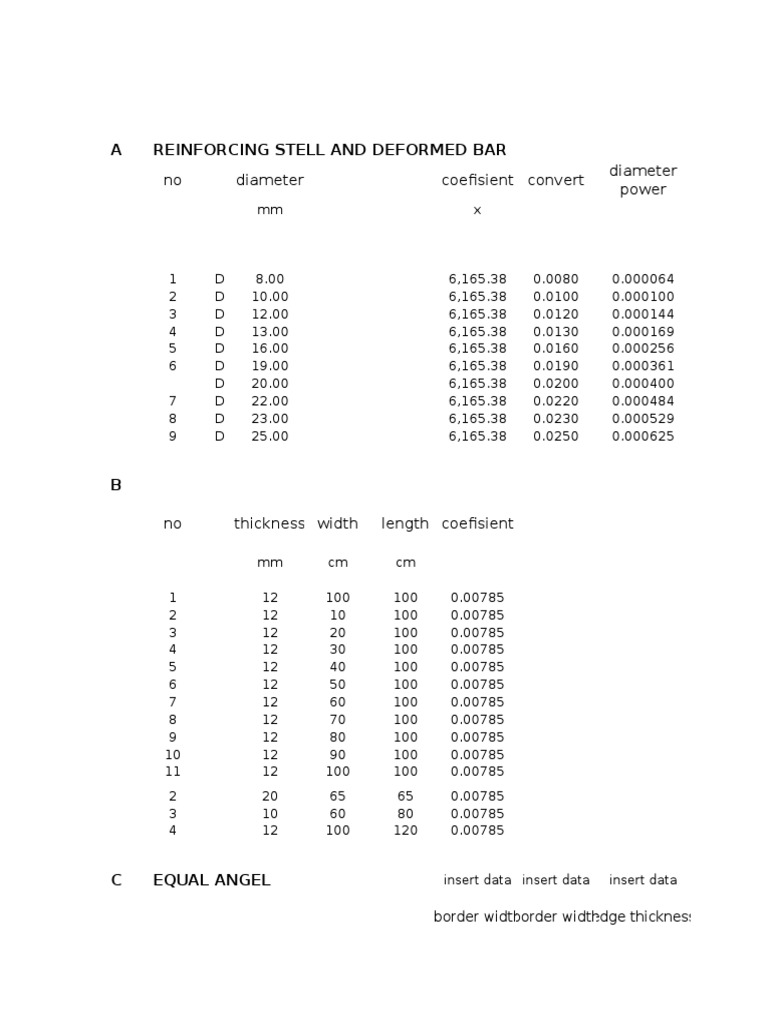 Calc Sheet | PDF | Economic Sectors | Civil Engineering