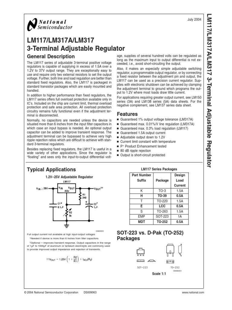 LM317 | PDF | Capacitor | Resistor