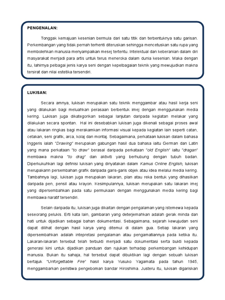 Pengenalan Lukisan | PDF