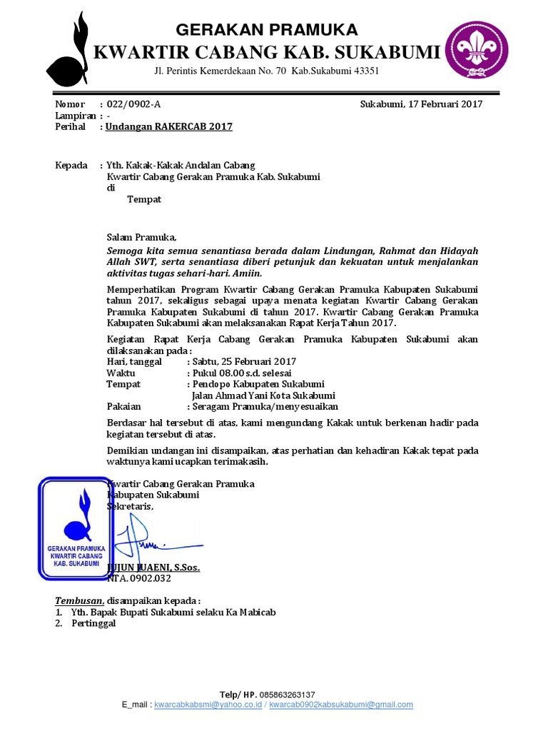 Surat Undangan Raker | PDF