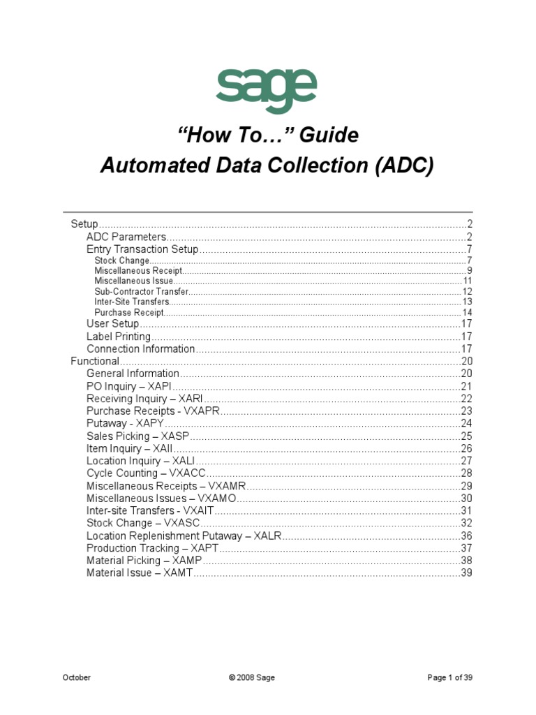 Sage X3 - User Guide - HTG-ADC-V5 | PDF | Command Line Interface | Menu ...