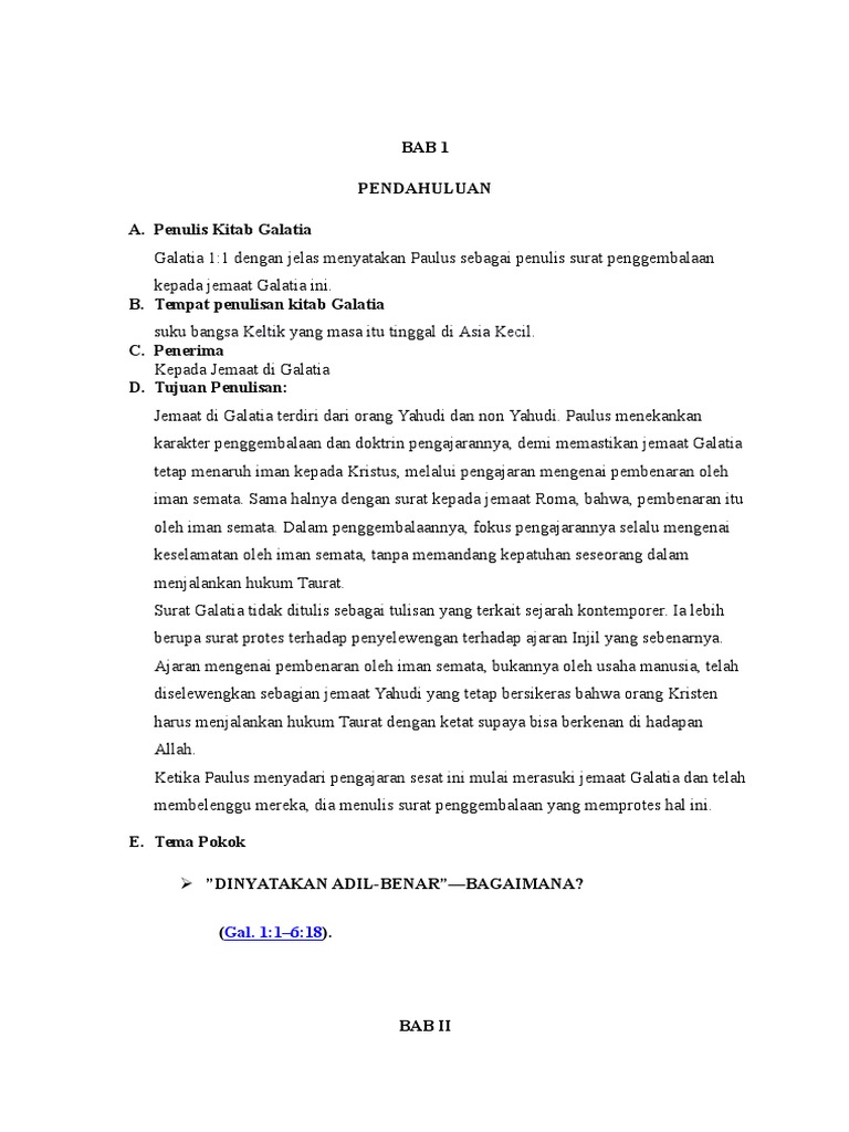 PB Galatia | PDF | Agama & Spiritualitas