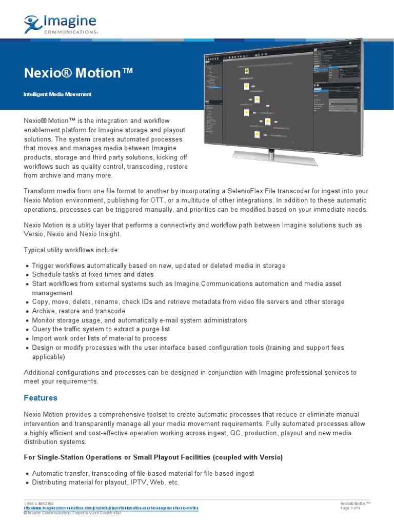 Imagine Nexio Motion | PDF | Computer Data Storage | Computer Architecture