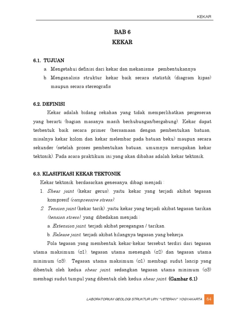Analisis Kekar Tektonik | PDF