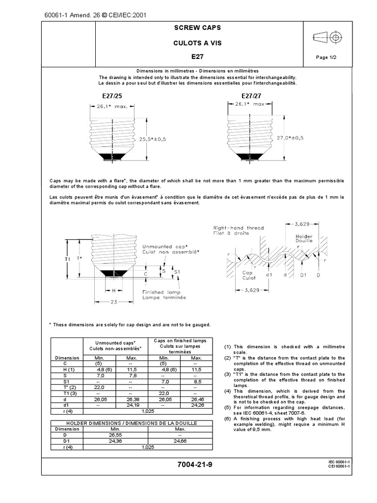 Iec E27 | PDF | Metalworking | Mechanical Engineering