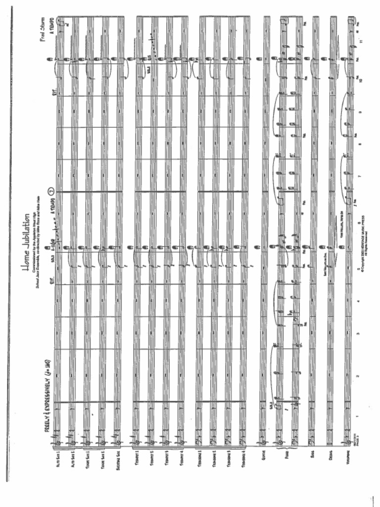 Home Jubilation - Fred Sturm (Big Band, Score and Parts) | PDF
