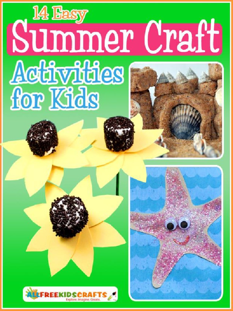 14 Easy Summer Craft Activities For Kids Free Ebook | PDF | Cupcake | Spoon