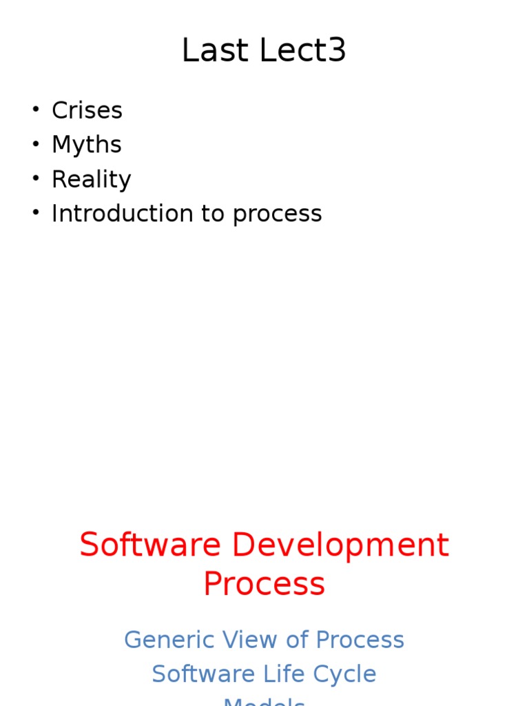 Software Development Process - Lect4 | PDF | Software Development | Software Development Process