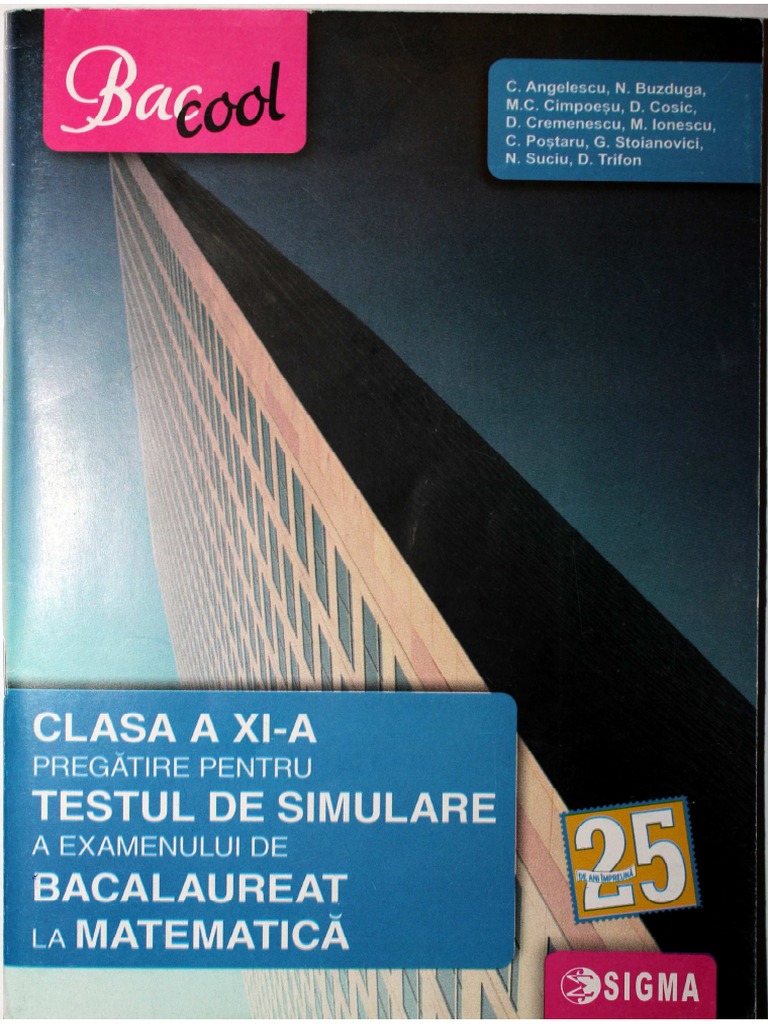 Culegere Mate Simulare Clasa 11 | PDF