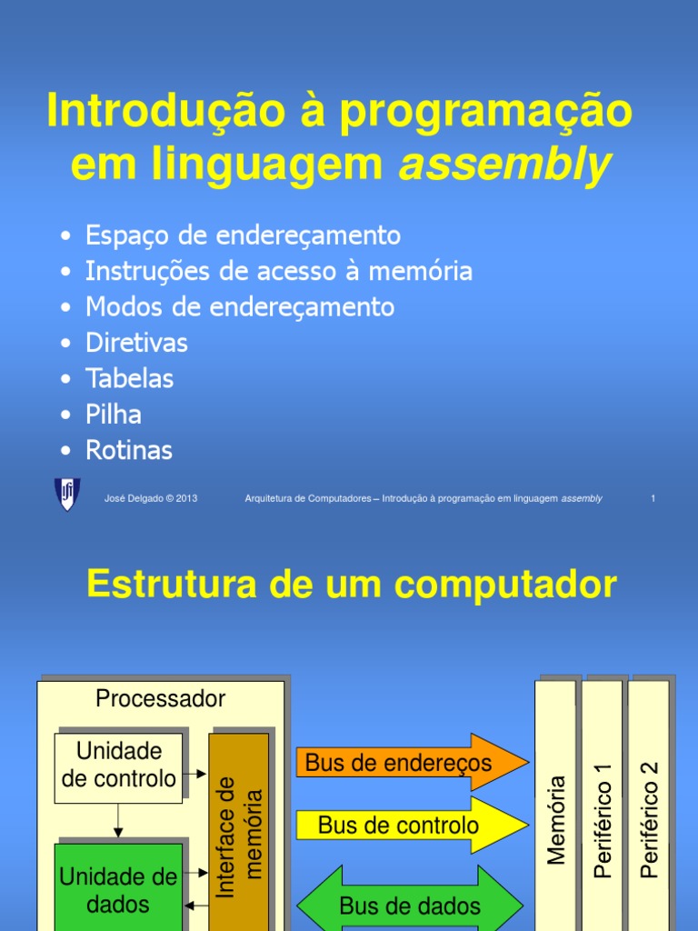 3 - Introdução À Programação em Linguagem Assembly | PDF | Linguagem ...