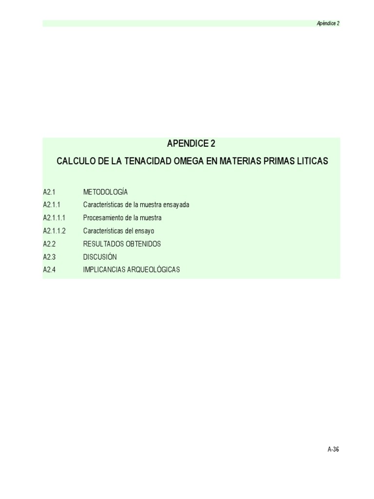 Cálculo de Tenacidad Omega en Rocas Líticas | PDF | Roca (geología ...