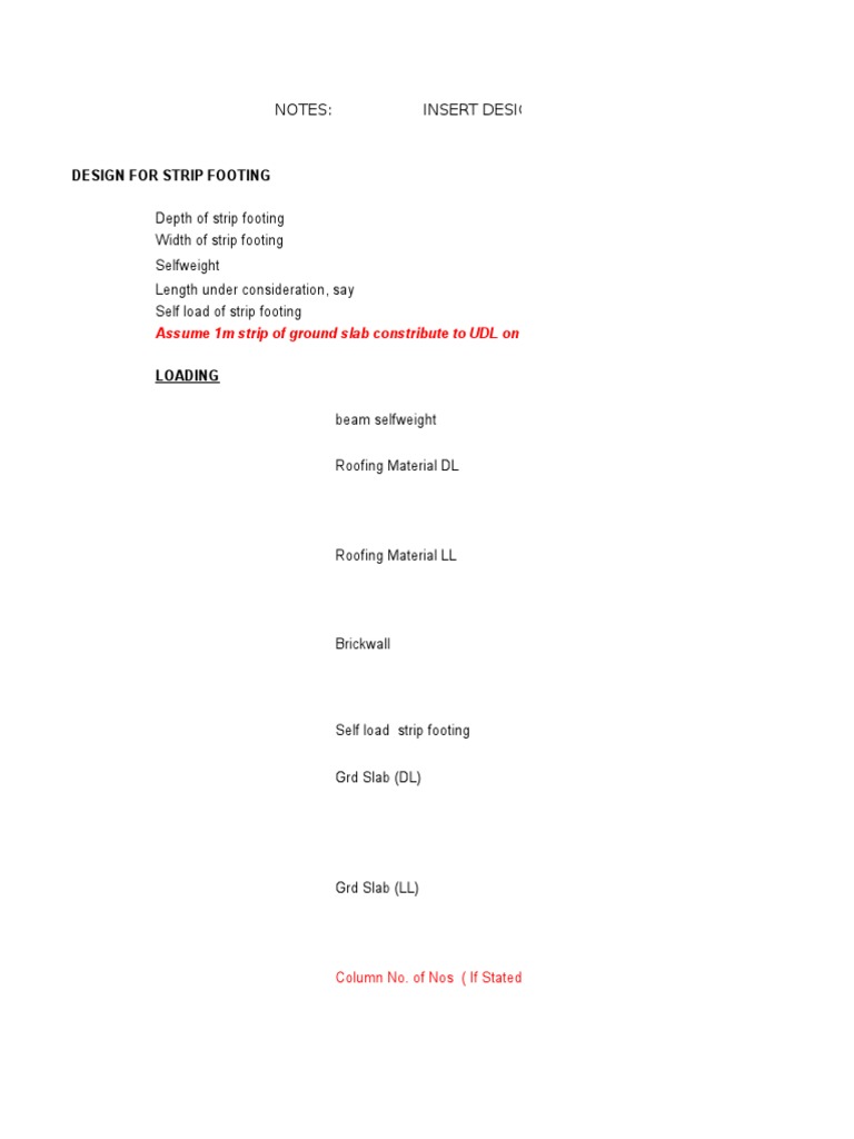 JKR Strip Footing | PDF | Bending | Building Materials