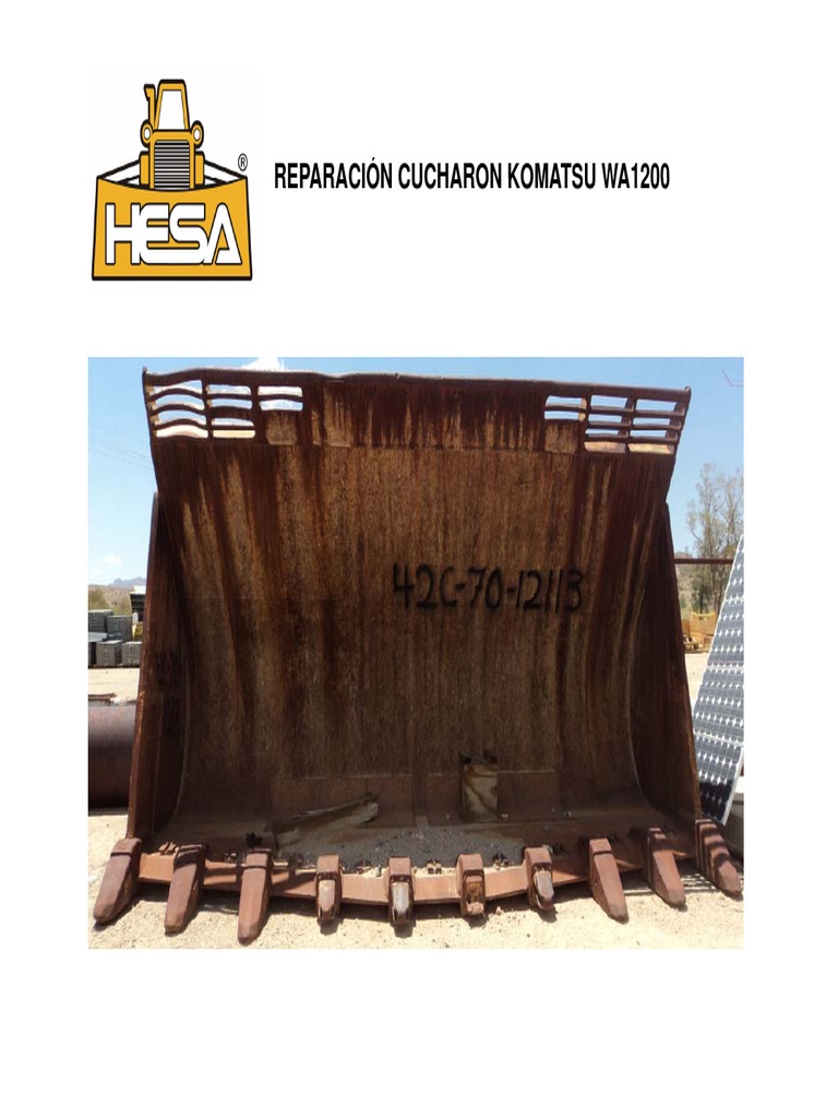 Reparación Cucharón Komatsu WA1200 | PDF