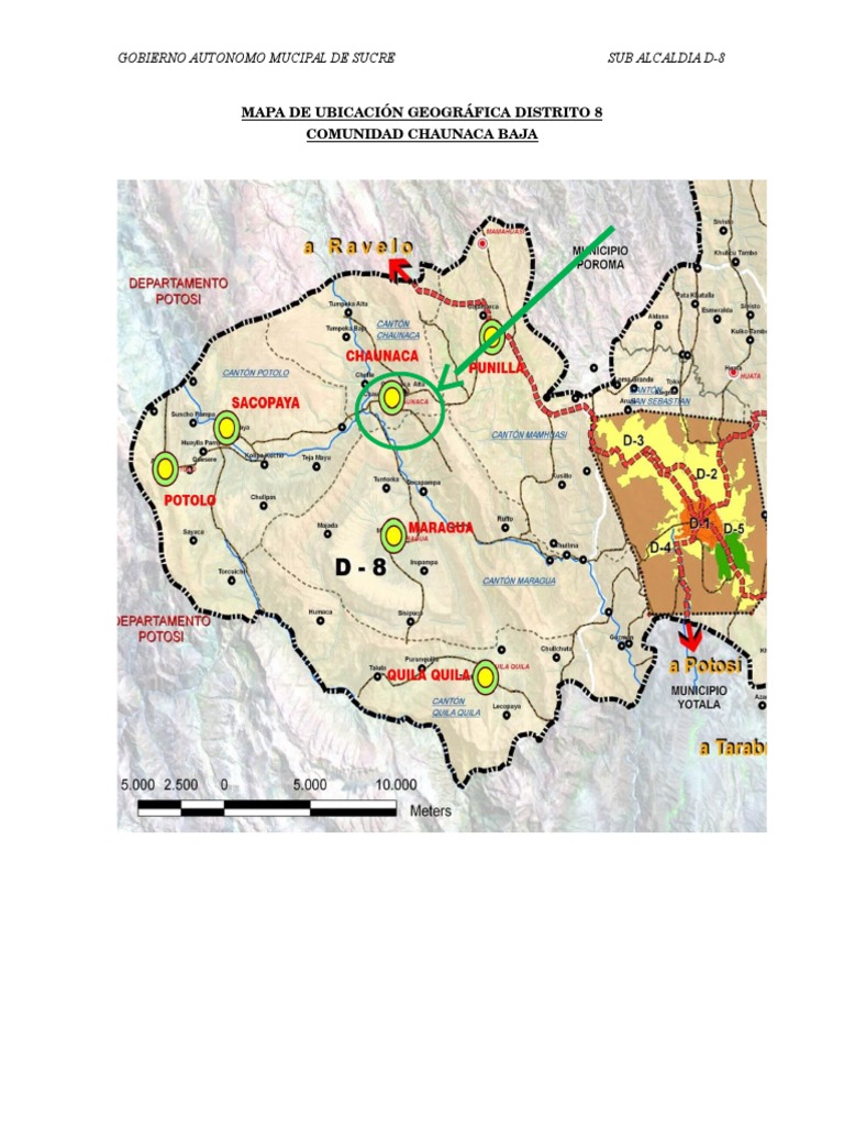 MAPA DE UBICACIÓN GEOGRÁFICA DISTRITO 8 Tacchi | PDF