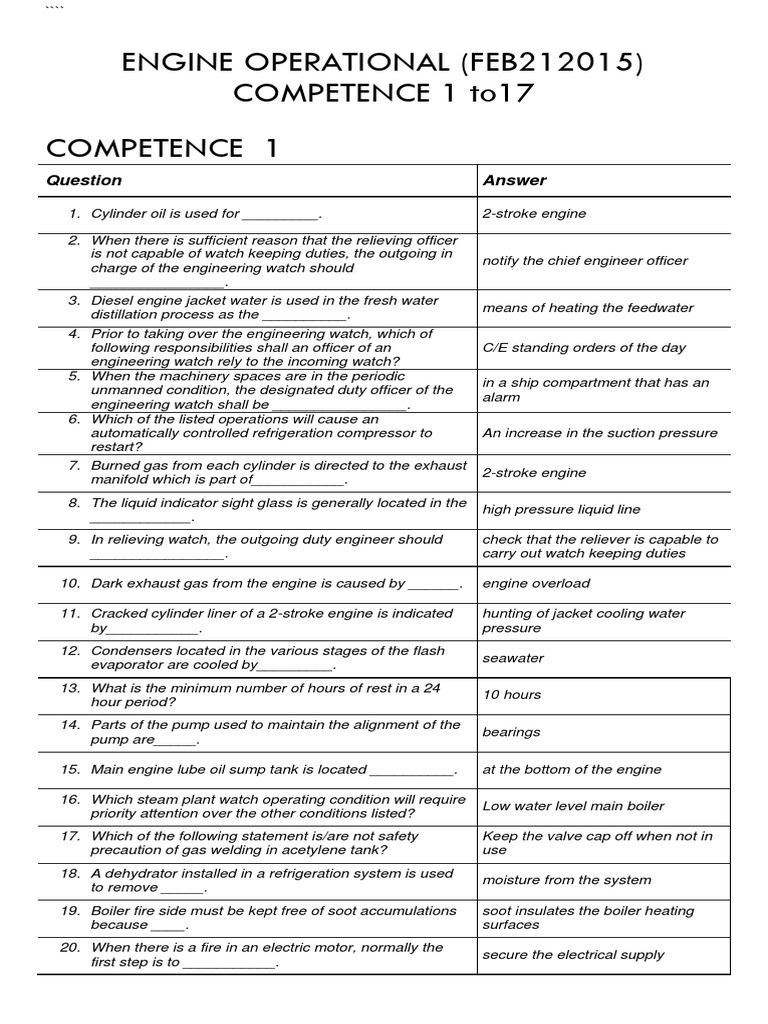 Engine Reviewer Oic 2015 | PDF | Internal Combustion Engine | Pump