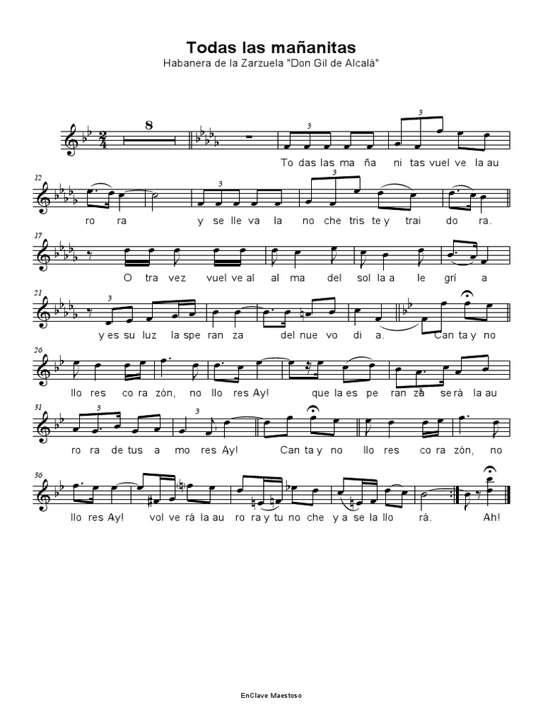 Las Mananitas - Gil de Alcala Violin | PDF