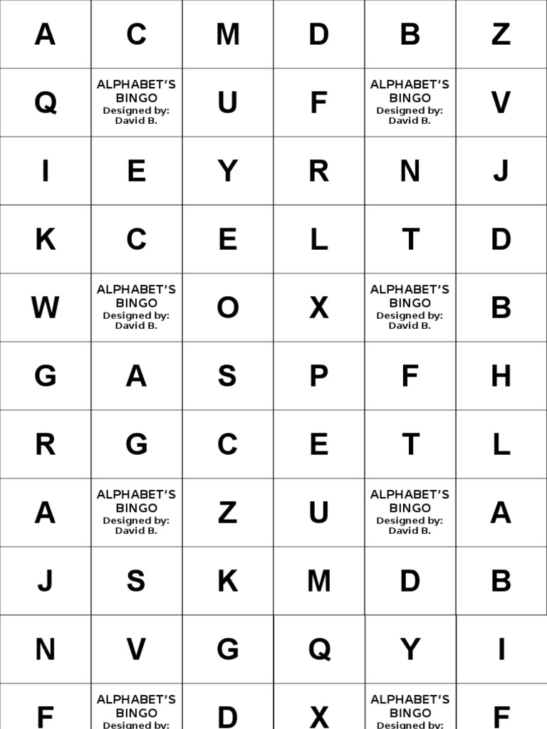 Alphabet's Bingo | PDF