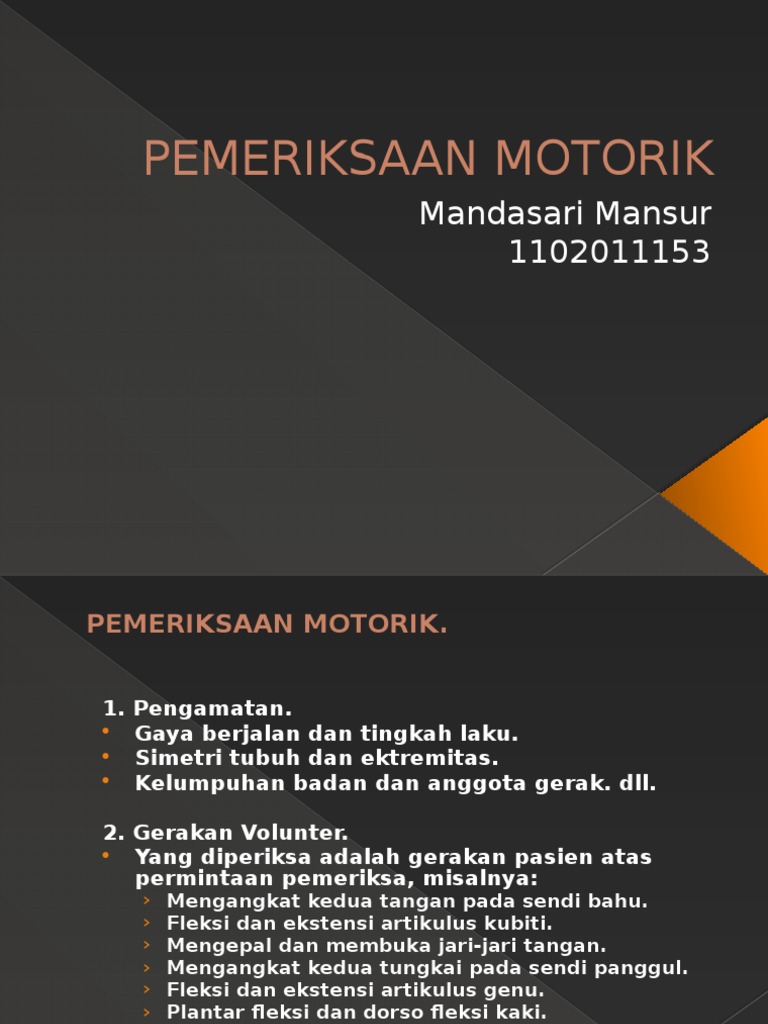 Pemeriksaan Motorik | PDF