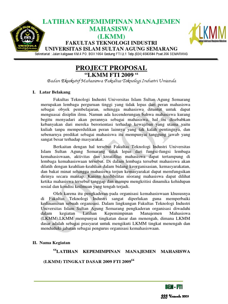 Contoh Proposal Kegiatan PDF | PDF
