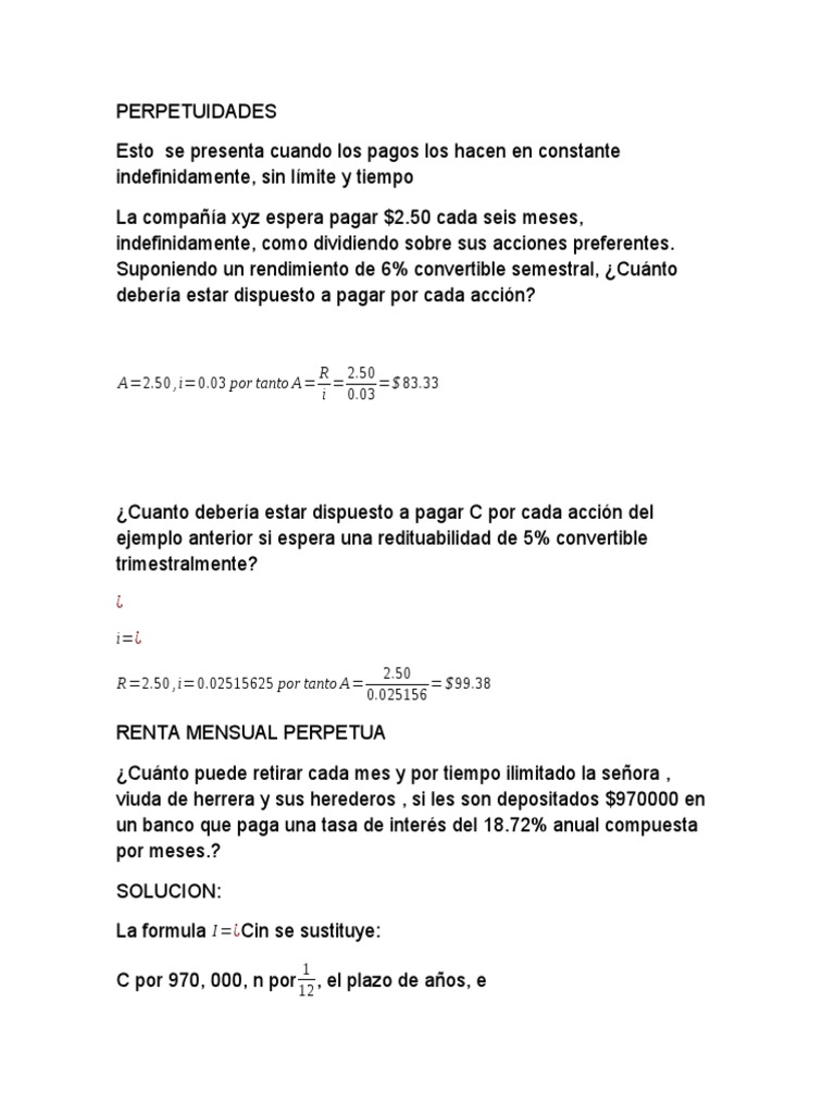 Perpetuidades | PDF | Servicios financieros | Bancario
