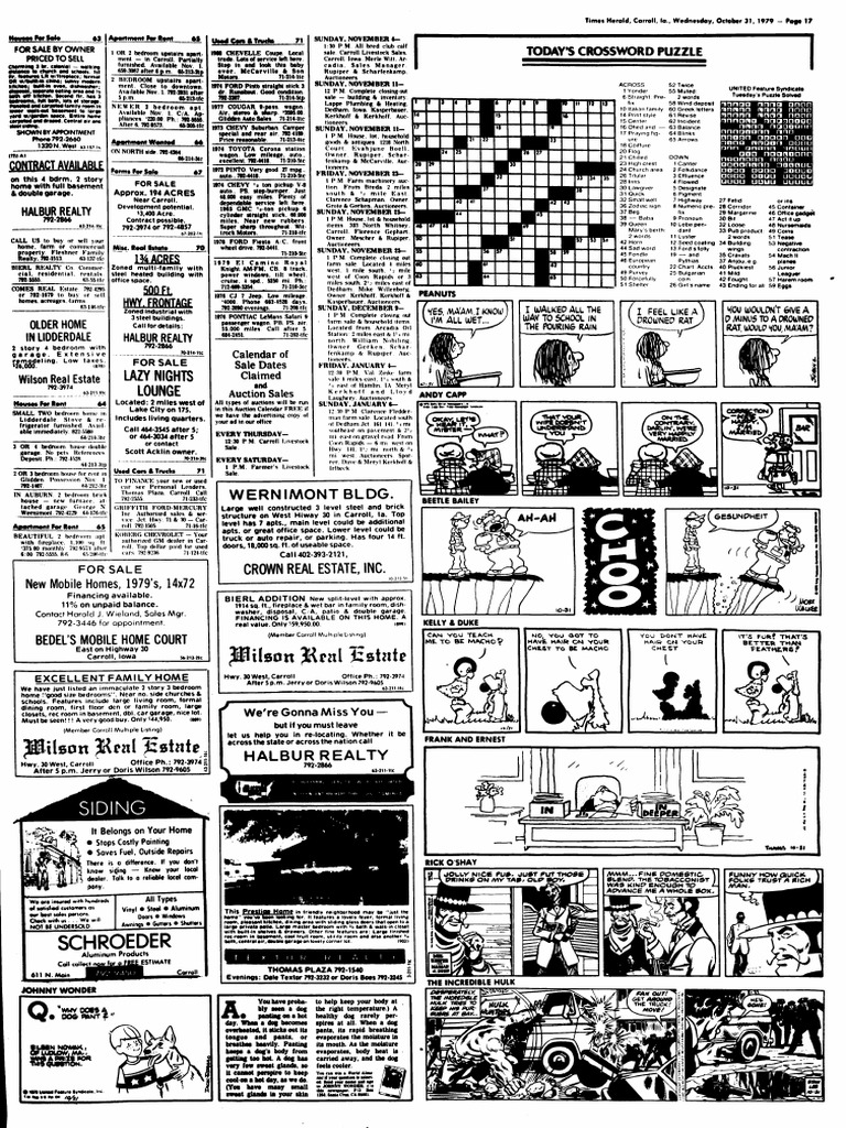 Newspaper Strip 19791031 | PDF | Nature | Business