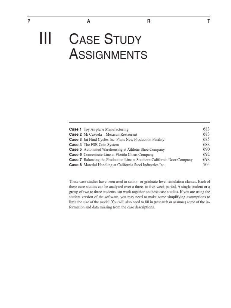 Case Studies 1 8 PDF | PDF | Warehouse | Industries