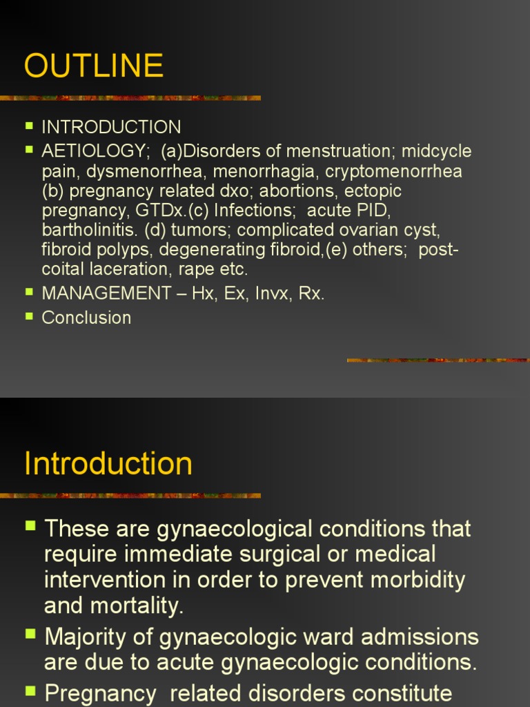 Acute Gynaecological Emergencies-1 | Download Free PDF | Menstruation ...