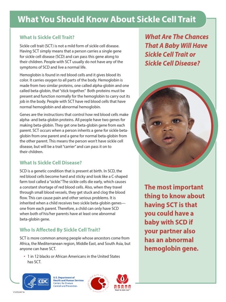 Factsheet Sickle Cell Trait | PDF | Sickle Cell Disease | Diseases And ...
