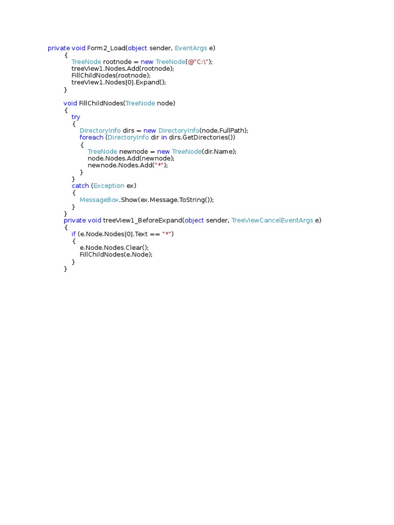 TreeView List of Directory | PDF