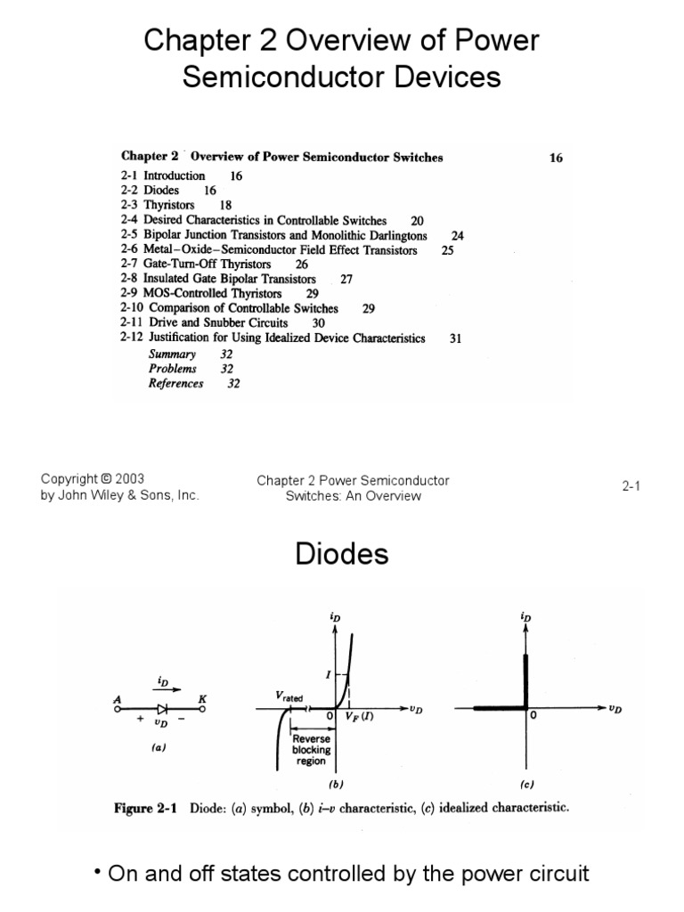 Chapter 2 Overview of Power Semiconductor Devices | PDF | Semiconductors | Electrical Engineering