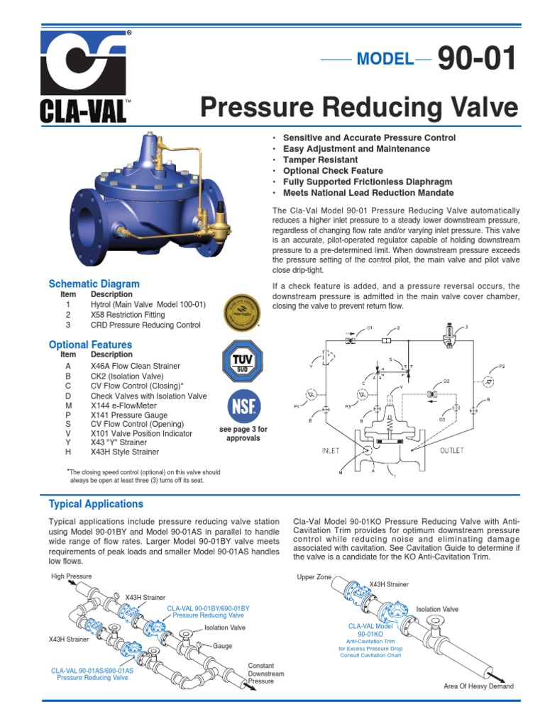 Pressure Reducing Valve: Model | PDF | Valve | Building Materials