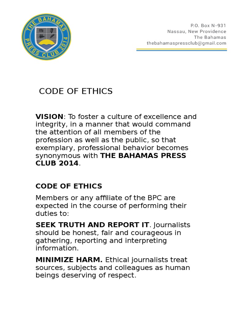 BPC Code of Ethics | PDF | Social Science | Business