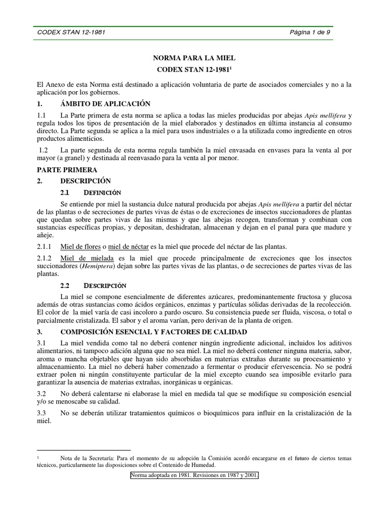 Codex Stan 12-19811 | PDF