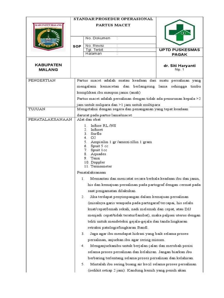 Penanganan Partus Macet dan Lama | PDF