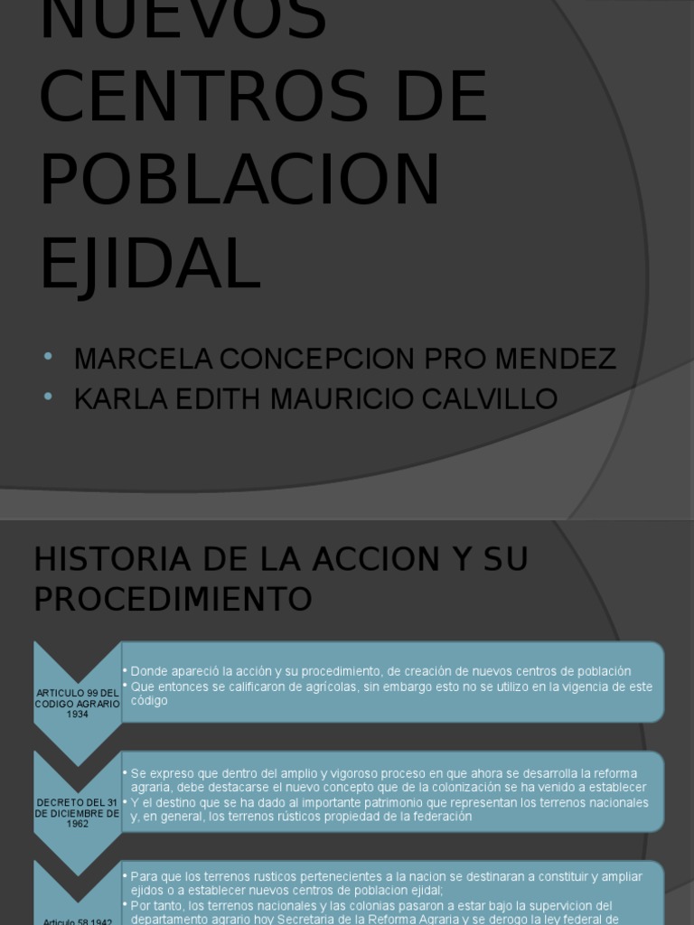 Creación de Nuevos Centros Ejidales | PDF | Federación | Agricultura