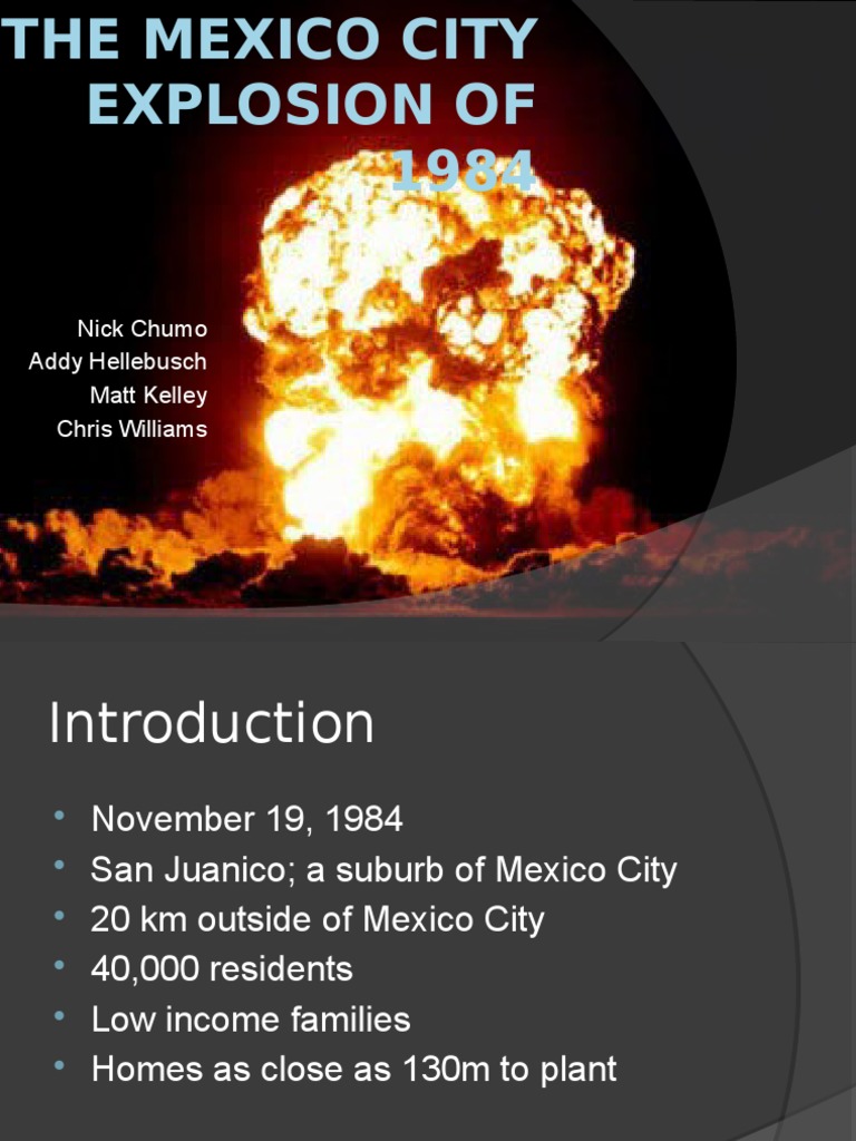 The Mexico City Explosion of 1984 Final | PDF | Liquefied Petroleum Gas ...