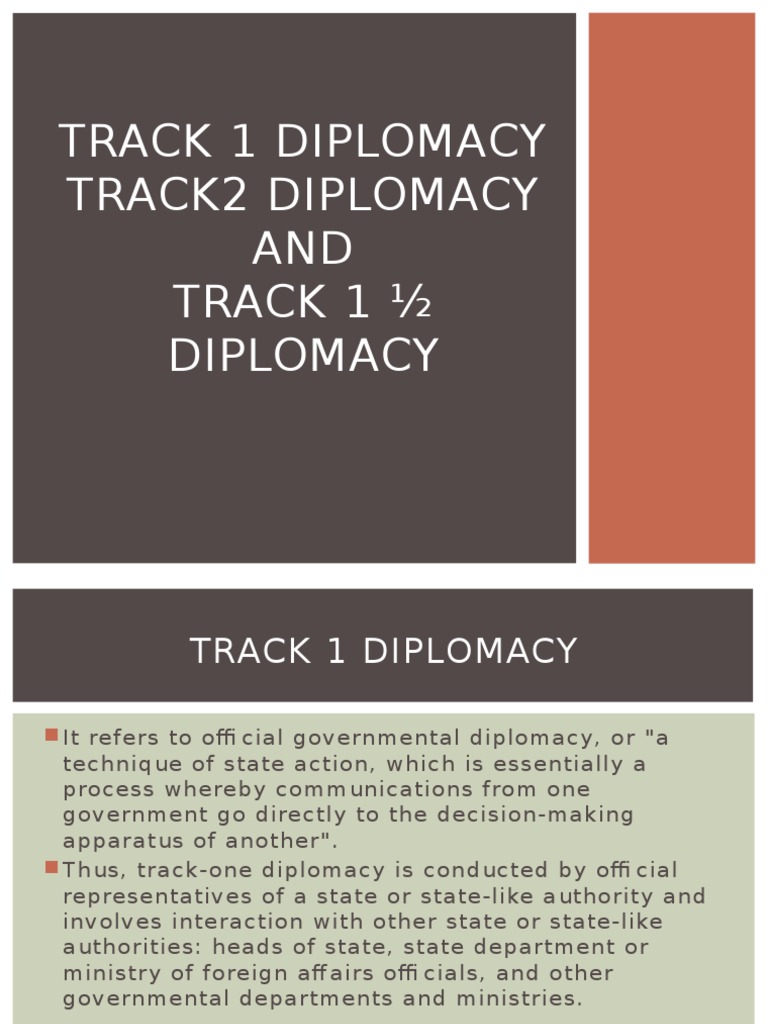 Track 2 Diplomacy Report | Diplomacy | Negotiation