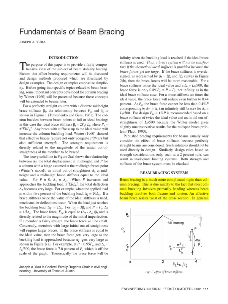 Fundamentals of Beam Bracing PDF | Download Free PDF | Buckling | Beam ...