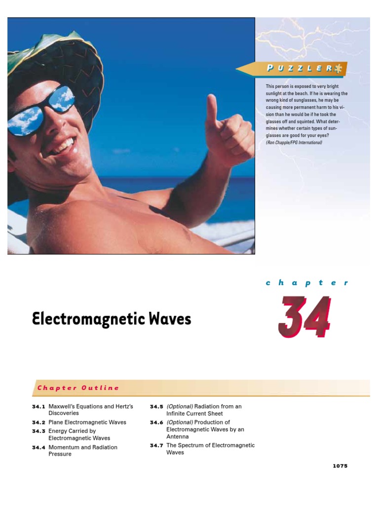 34 Electromagnetic Waves Pdf Pdf Waves Electromagnetic Radiation