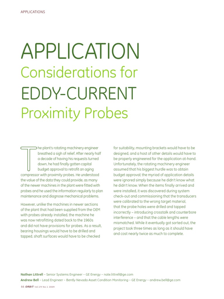 Eddy Current Sensor PDF | PDF